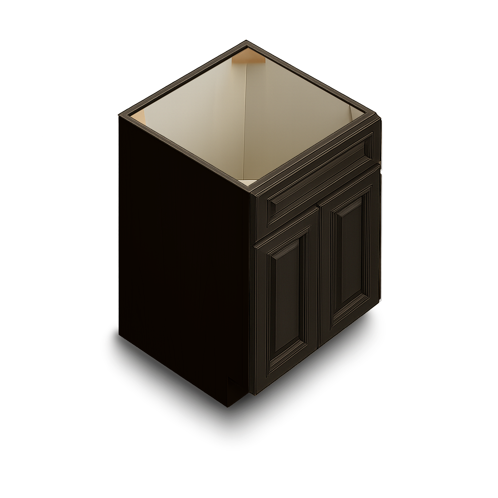 Raised Panel Dark Coffee Vanities — KBFMORE