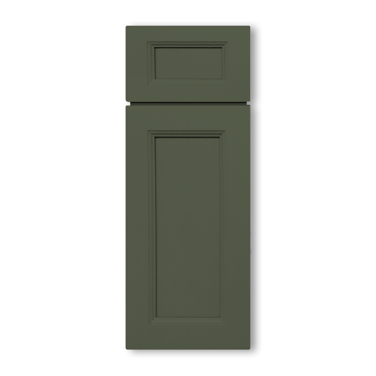Modified Shaker Forest Green Cabinets — KBFMORE