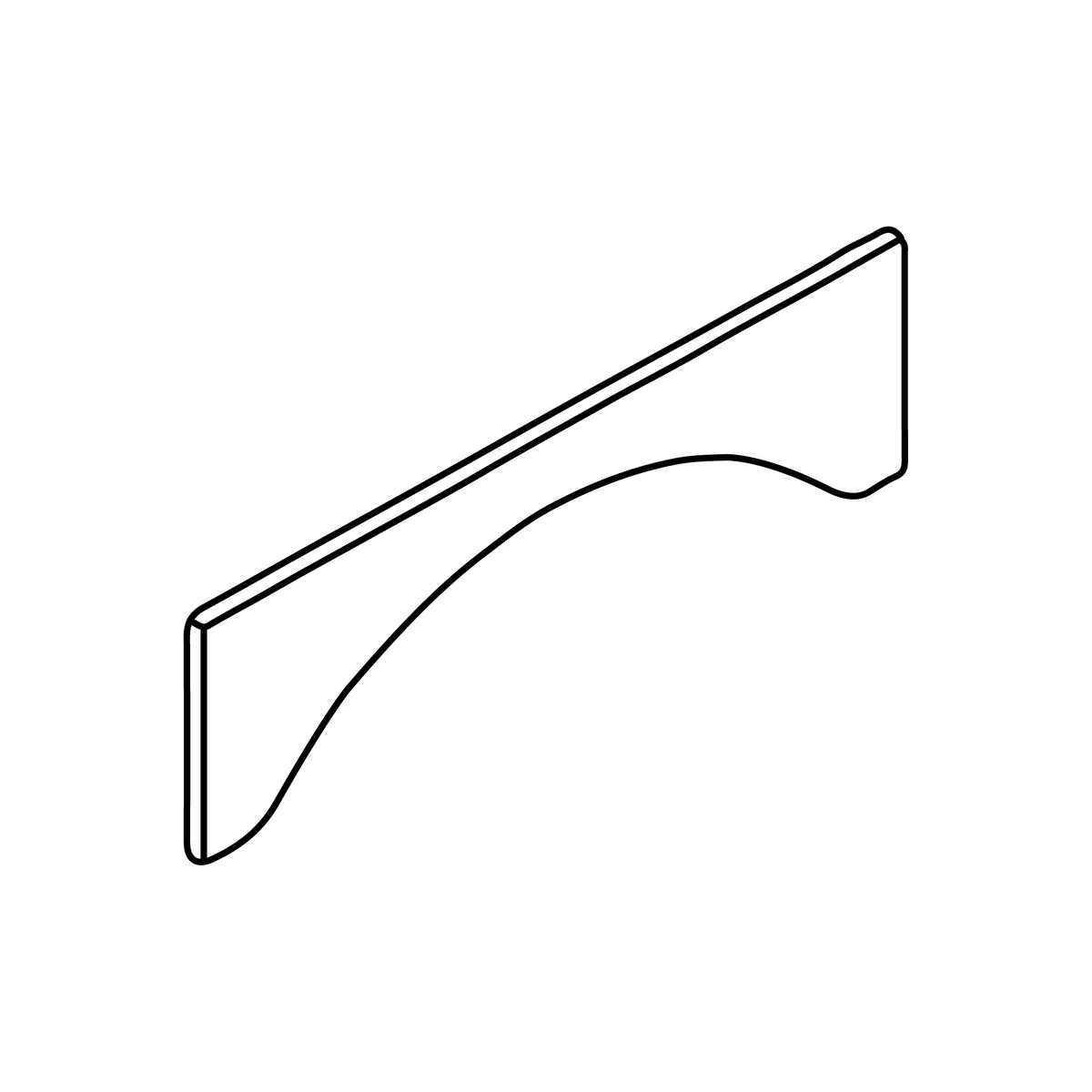 Arch Valance (Modified Shaker Charcoal Gray) — KBFMORE