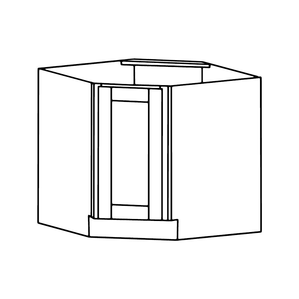 Corner Sink Base Cabinet (Modified Shaker Gray/Framed/RTA) — KBFMORE