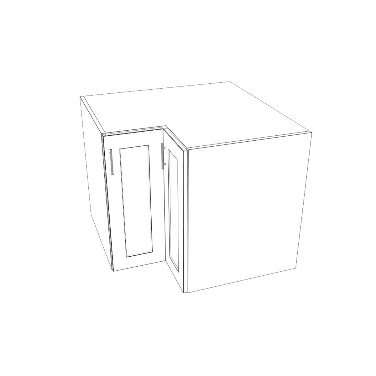 Lazy Susan Base Cabinet (Modified Shaker Emerald Green/Frameless/Assem ...