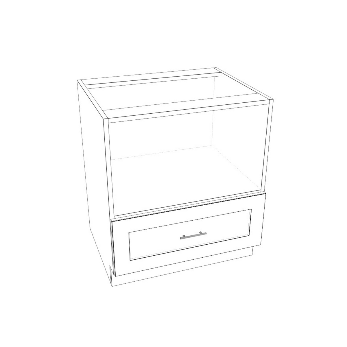 Microwave Base Cabinet (Modified Shaker Greige/Frameless/Assembled ...