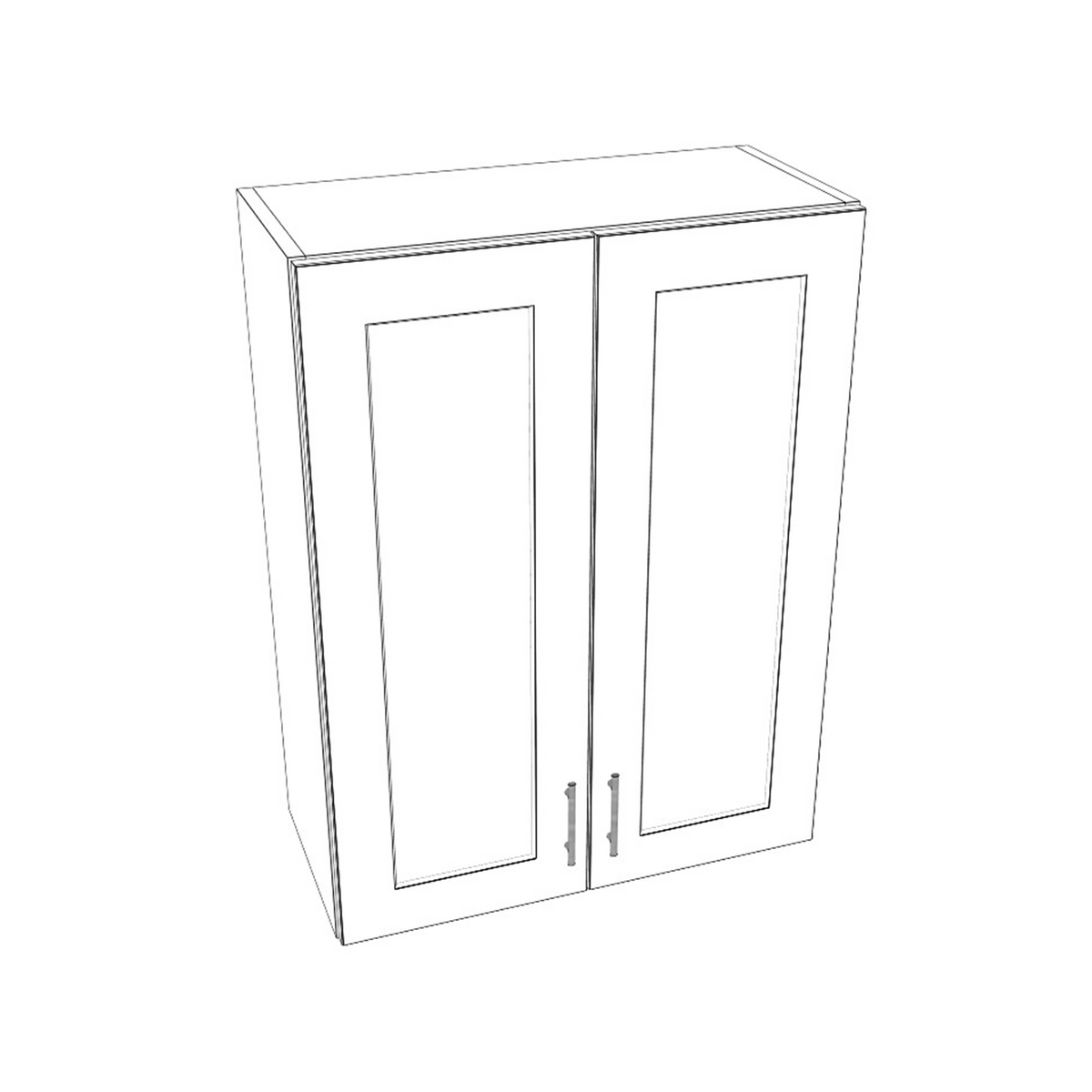 Double Door Wall Cabinet (Modified Shaker Navy/Frameless/Assembled ...